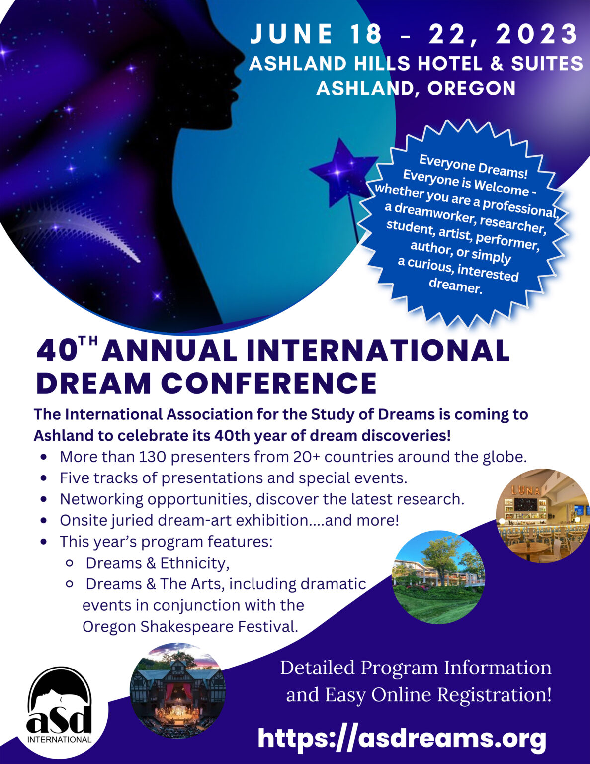 40th Annual International Dream Conference (8.5 × 11 in) – 1 | Dream ...